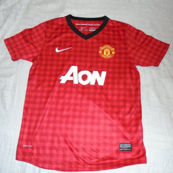 Nike | Shirts & Tops | Nike Authentic Manchester United Futbol Soccer ...